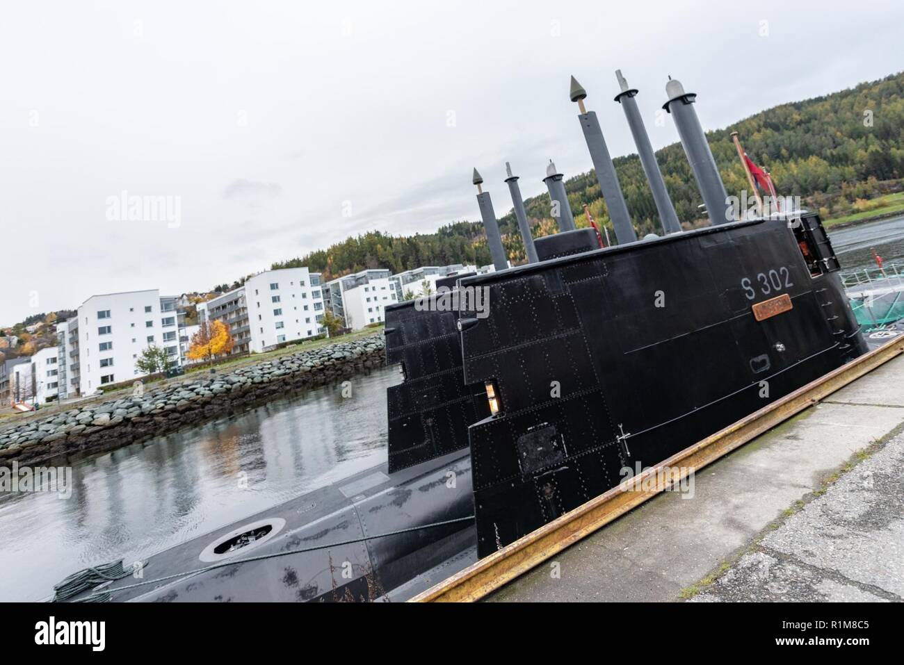 Trondheim (NORWAY) , Oct. 21. 2018. Two Norwegian Navy Submarines ...