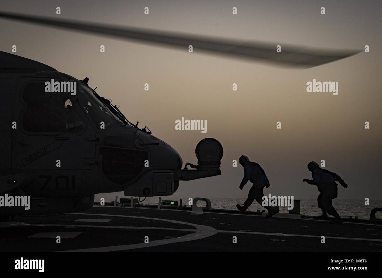 MEDITERRANEAN SEA (Oct. 20, 2018) Seaman Samantha Braband, right, and ...