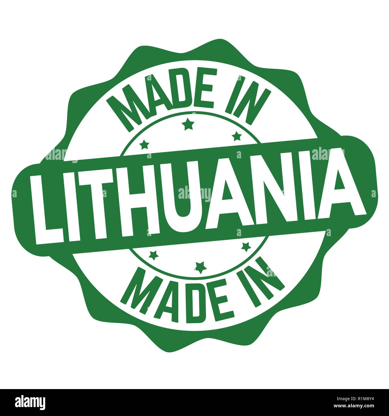 Made in Lithuania sign or stamp on white background, vector ...