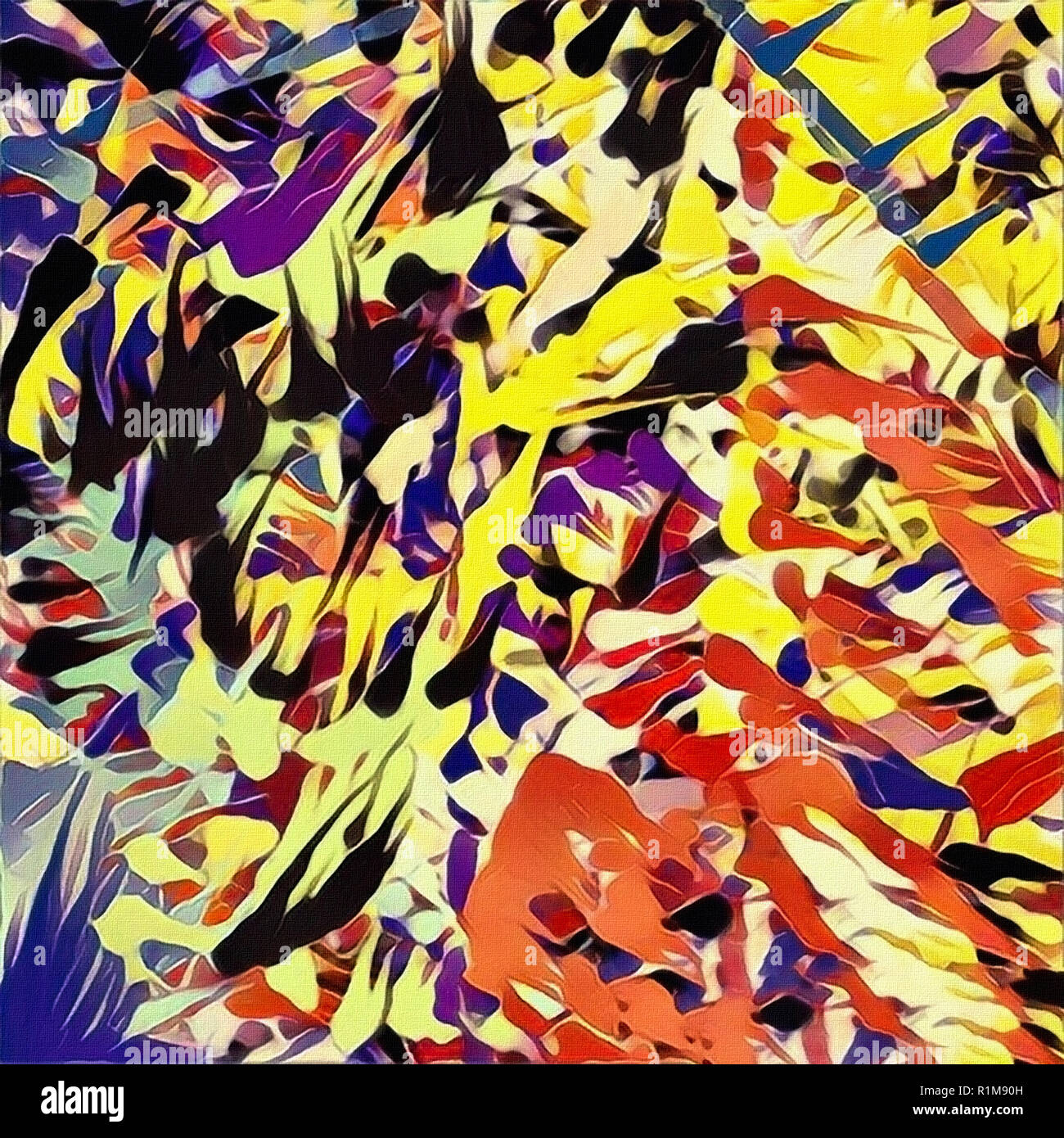 Abstract painting. Colorful brush strokes Stock Photo - Alamy