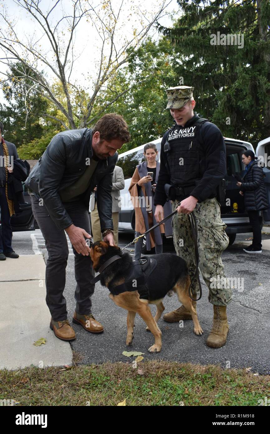 GROTON, Conn. (Oct. 20, 2018) – Gerard Butler, star of the upcoming ...