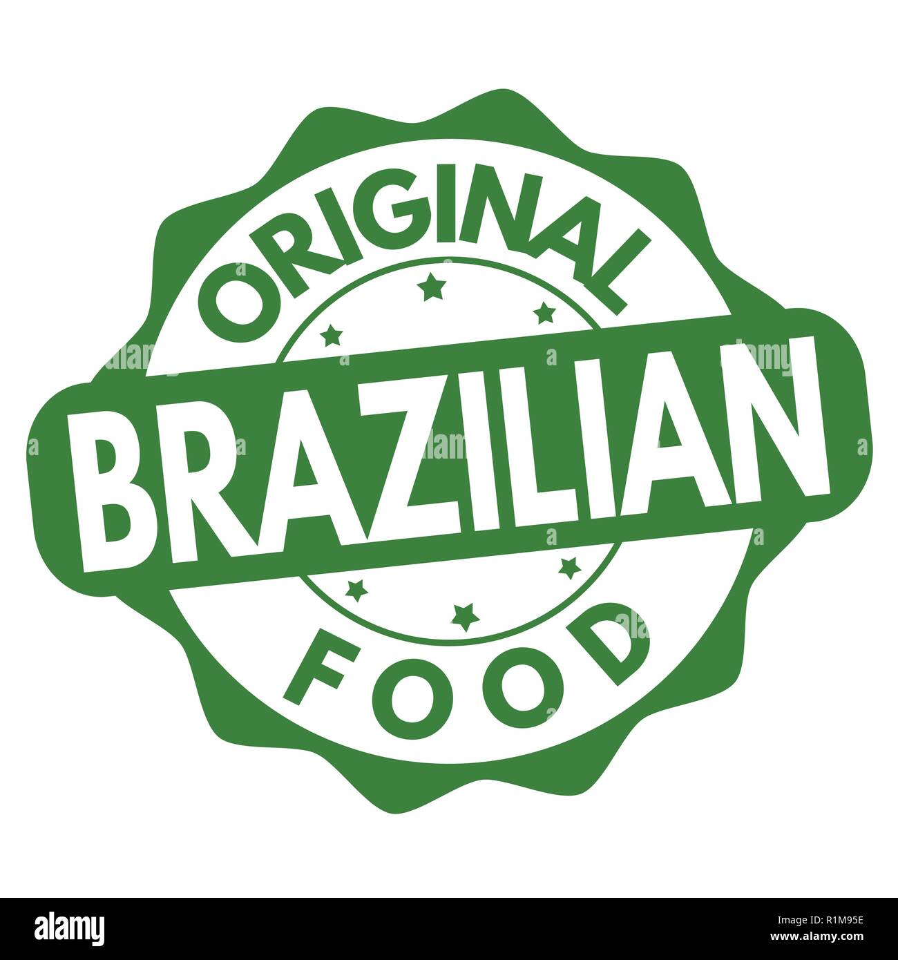Original brazilian food sign or stamp on white background, vector ...
