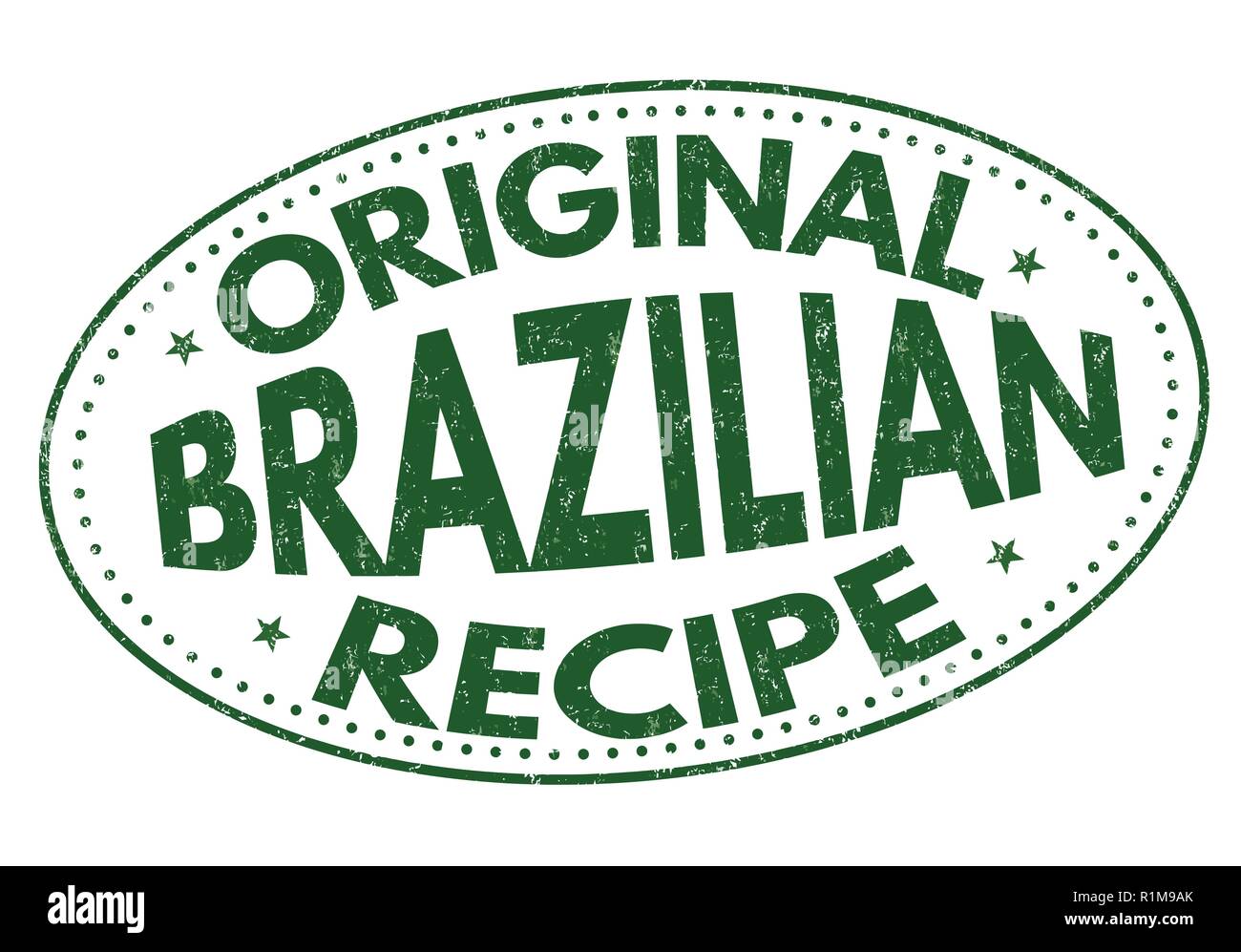 Original brazilian recipe sign or stamp on white background, vector ...