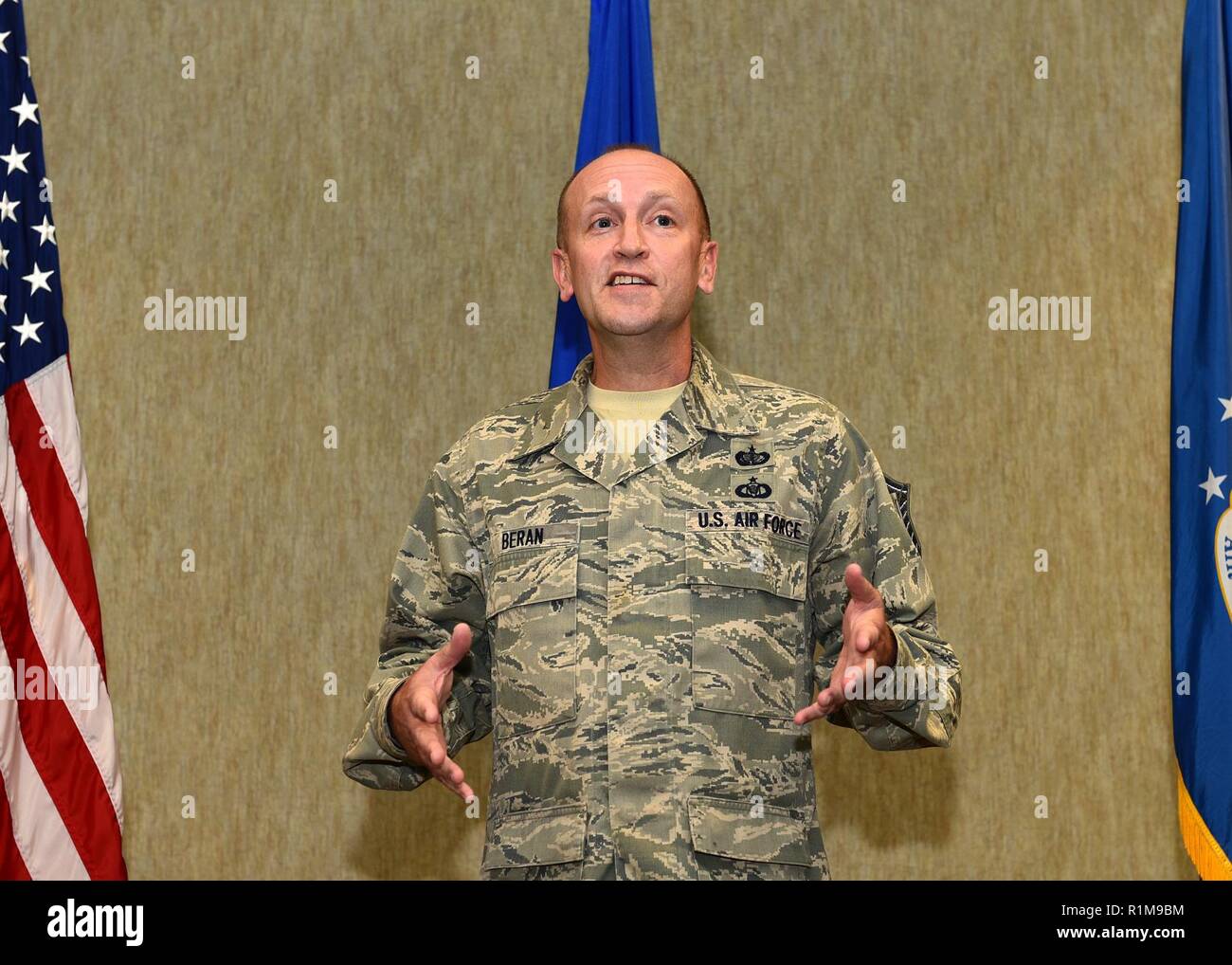 U.S. Air Force Master Sgt. Todd M. Beran gets promoted as a senior ...
