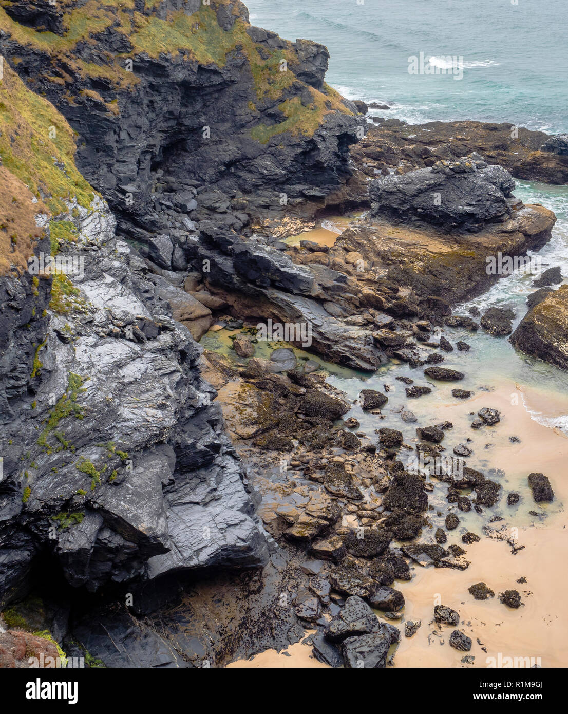 Where the Sea meets the Land Stock Photo - Alamy