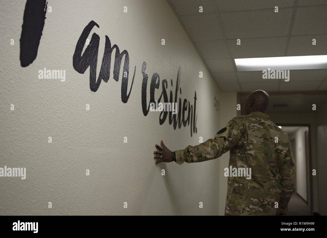 Chief Master Sgt. of the Air Force Kaleth O. Wright walks down a ...