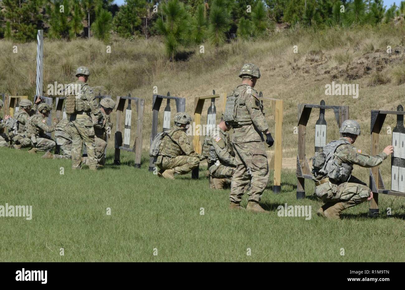 U.S. Army Soldiers competing in the 2018 U.S. Forces Command Small Arms ...