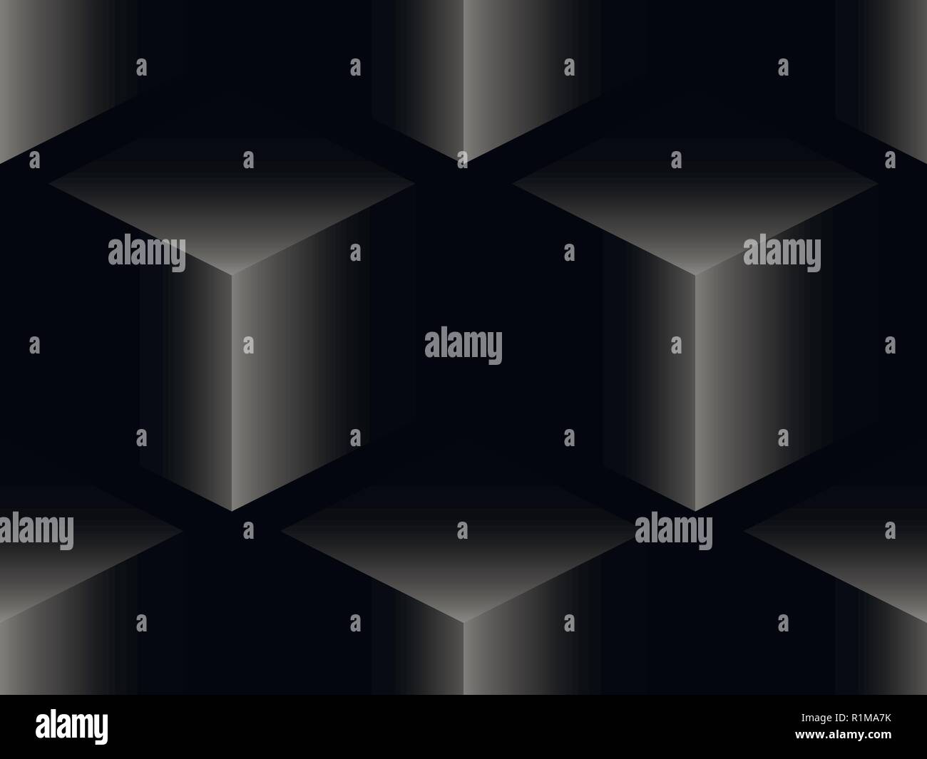 Seamless pattern 3d cubes isometric. Geometric cubic background gray shades. Vector illustration ...