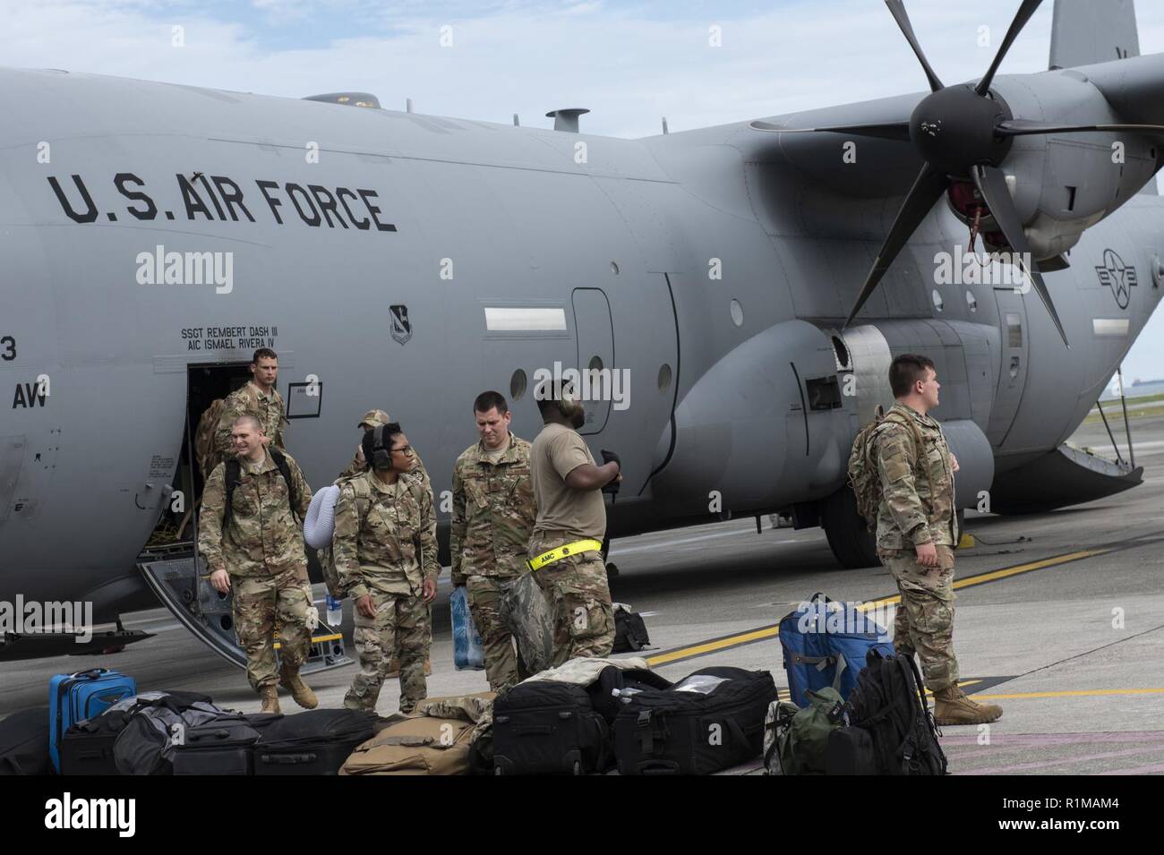 U.S. Air Force members assigned to the 36th Contingency Response Group at Andersen Air Force ...