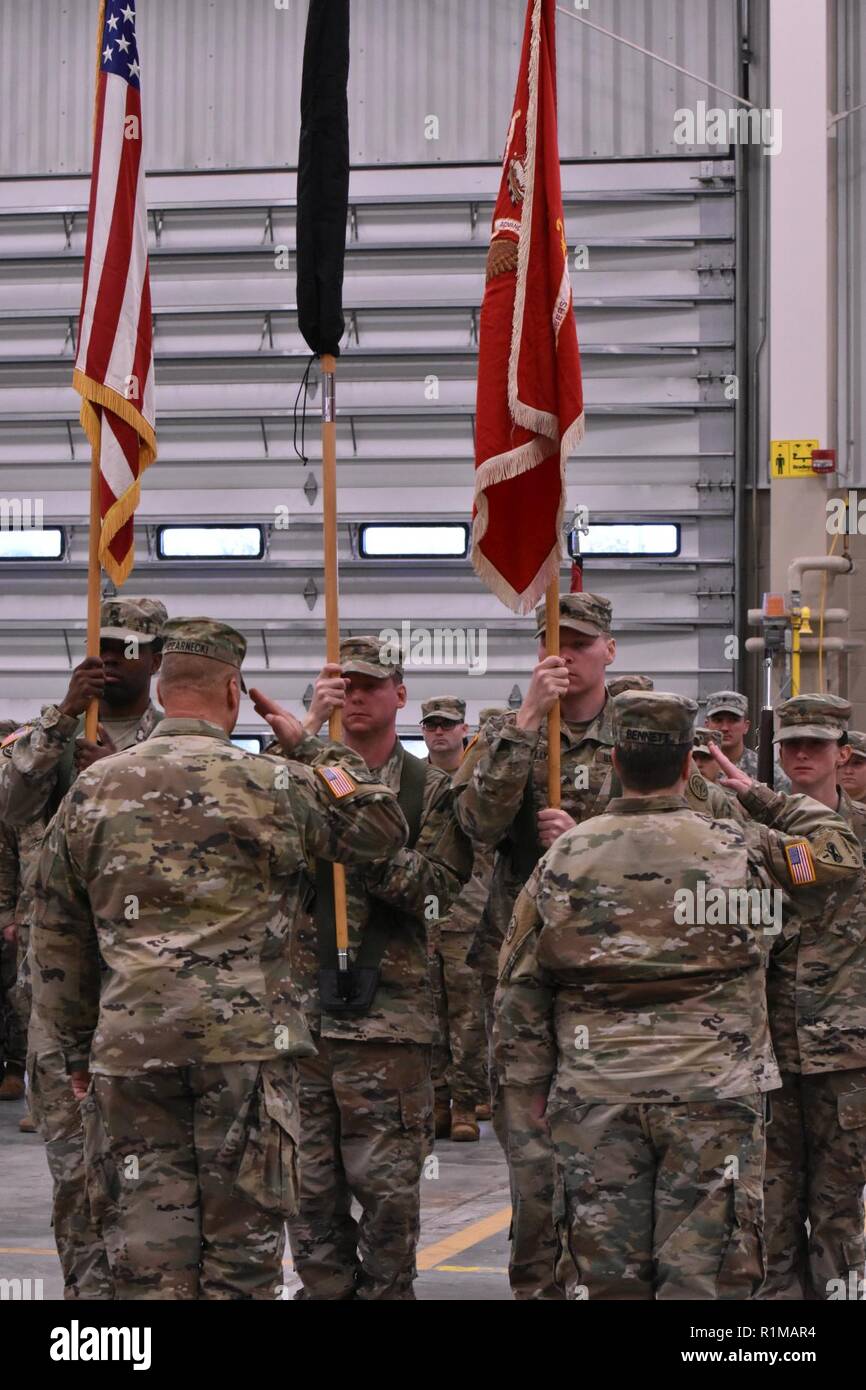 New York Army National Guard Lt. Col. April Bennett(right), the 152nd ...