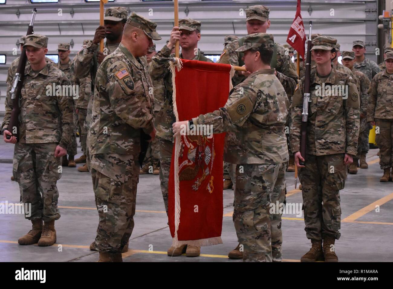 New York Army National Guard Lt. Col. April Bennett(left), the 152nd ...