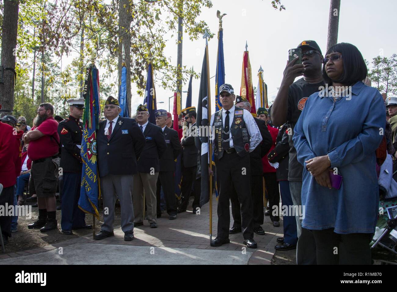 Service members, veterans and civilians attend the 35th Beirut Memorial ...