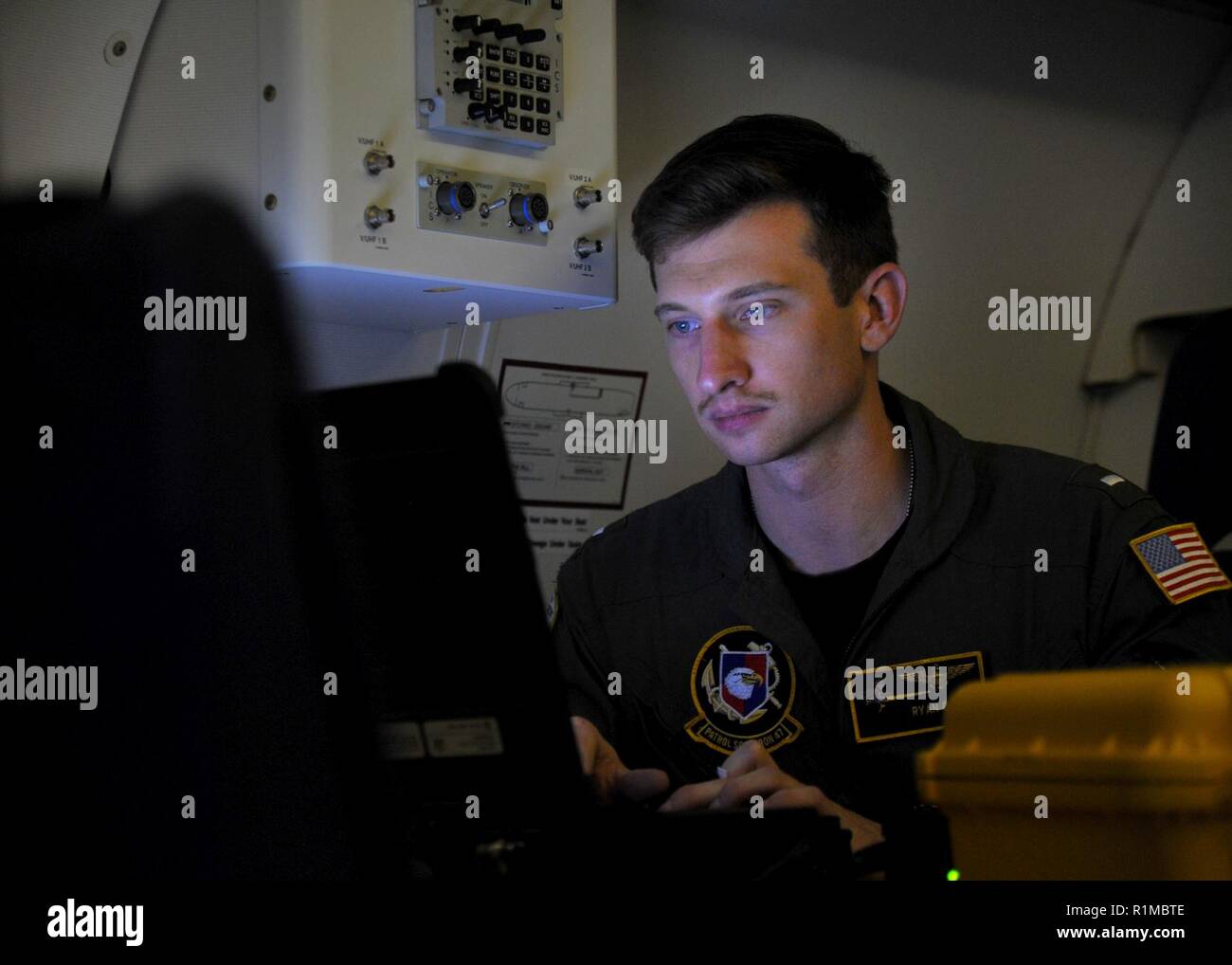EAST CHINA SEA (Oct 23, 2018) — Lt. j.g. Ryan Danek, attached to Patrol ...