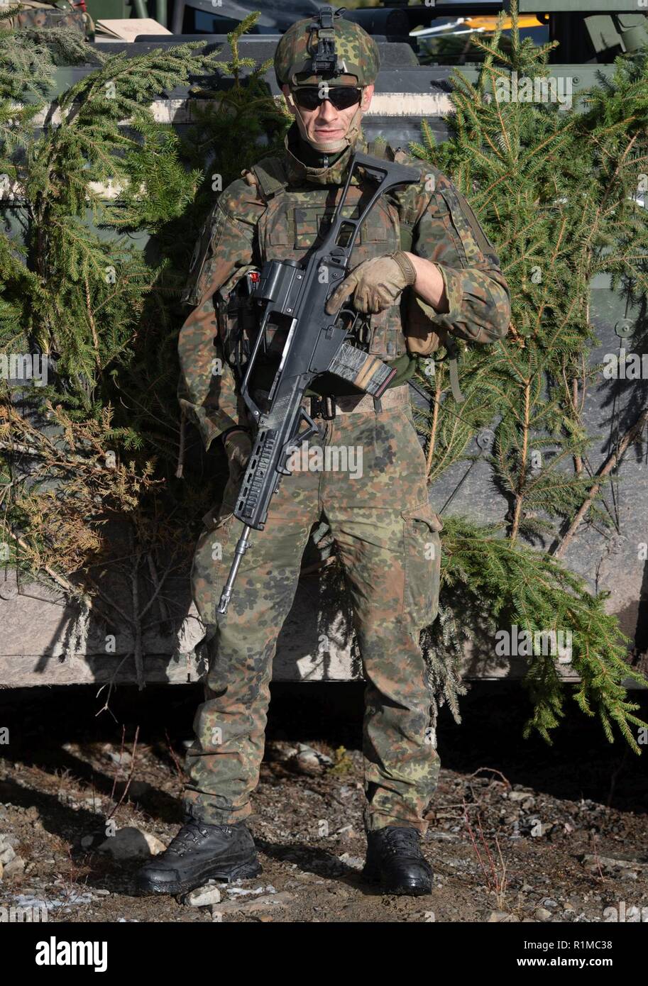 German Corporal (OR-5) Michael Winter poses in Rena, Norway on October ...