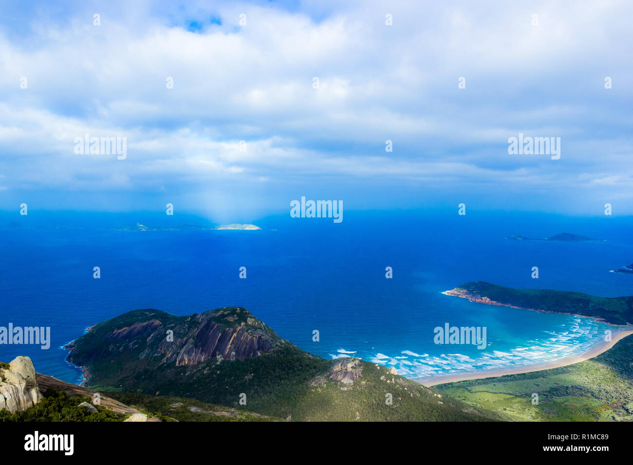 sun shining through the clouds at Mount Oberon Summit Walk and Lookout ...