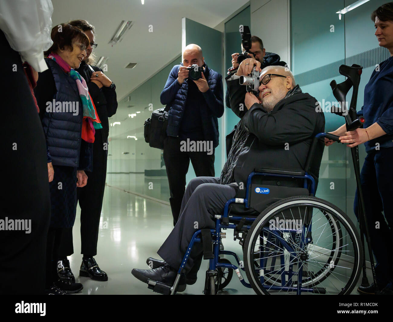 VILNIUS, LITHUANIA-NOVEMBER 9, 2018: Legendary Lithuanian photographer ...
