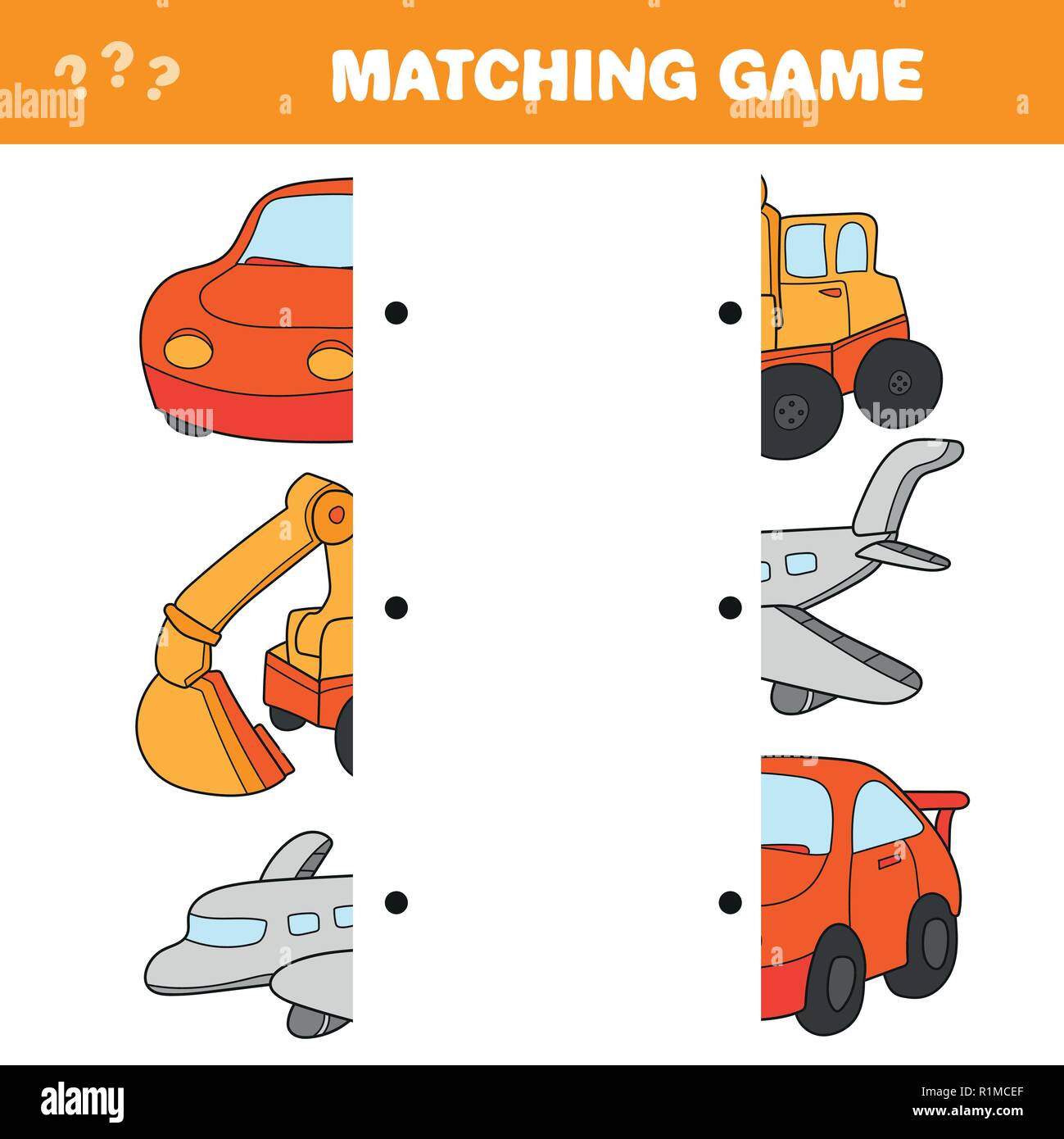 Cartoon illustration education element matching hi-res stock ...