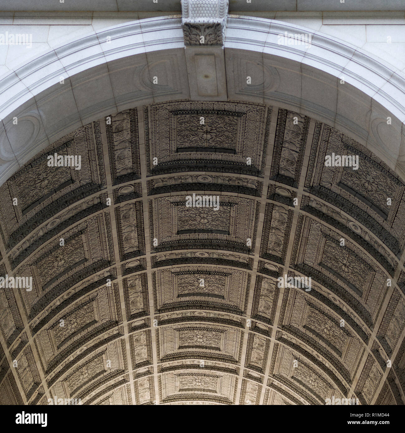 Architectural ceiling details of Washington Square Arch, Washington ...