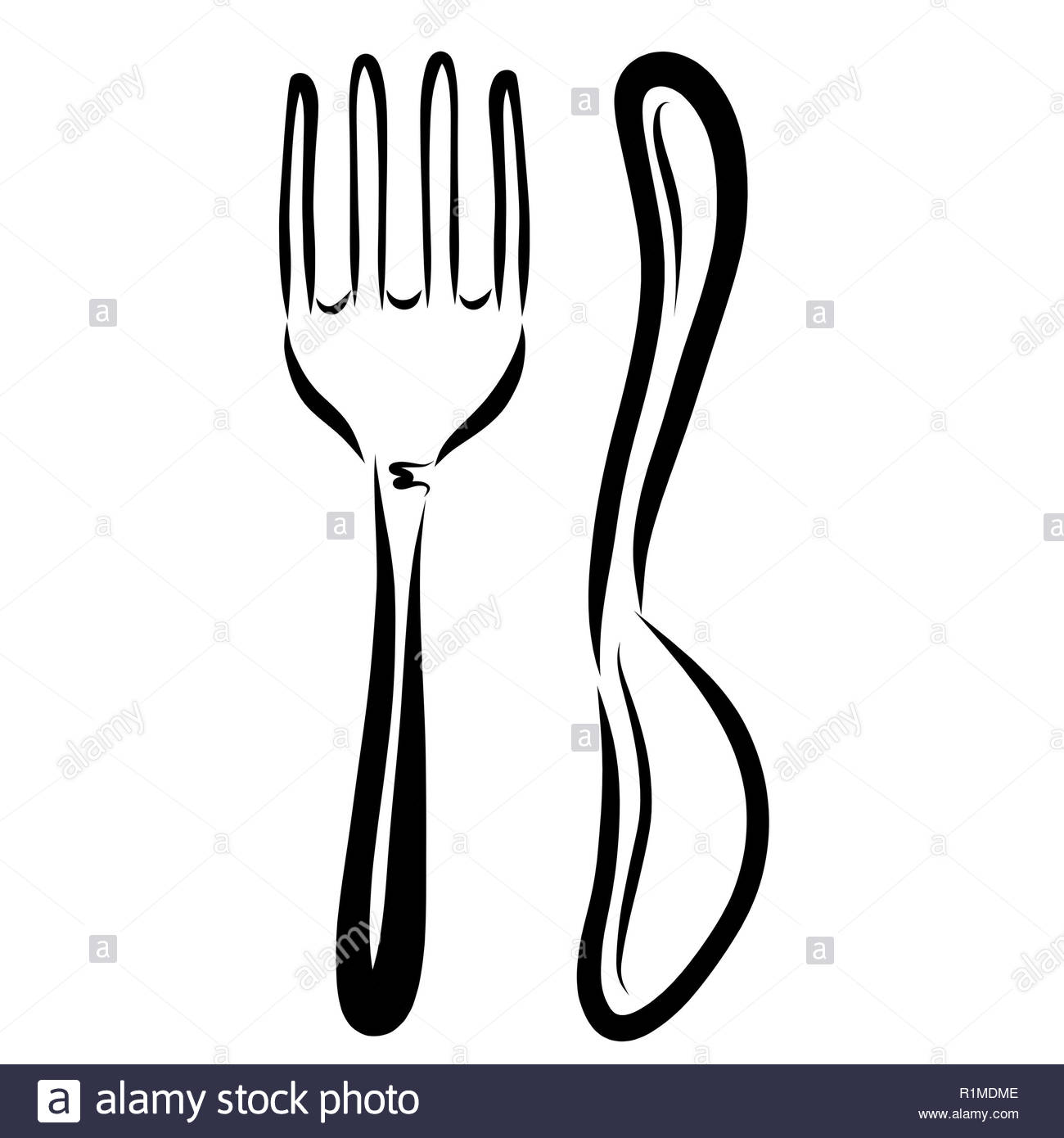 Fork Outline Stock Photos & Fork Outline Stock Images - Alamy