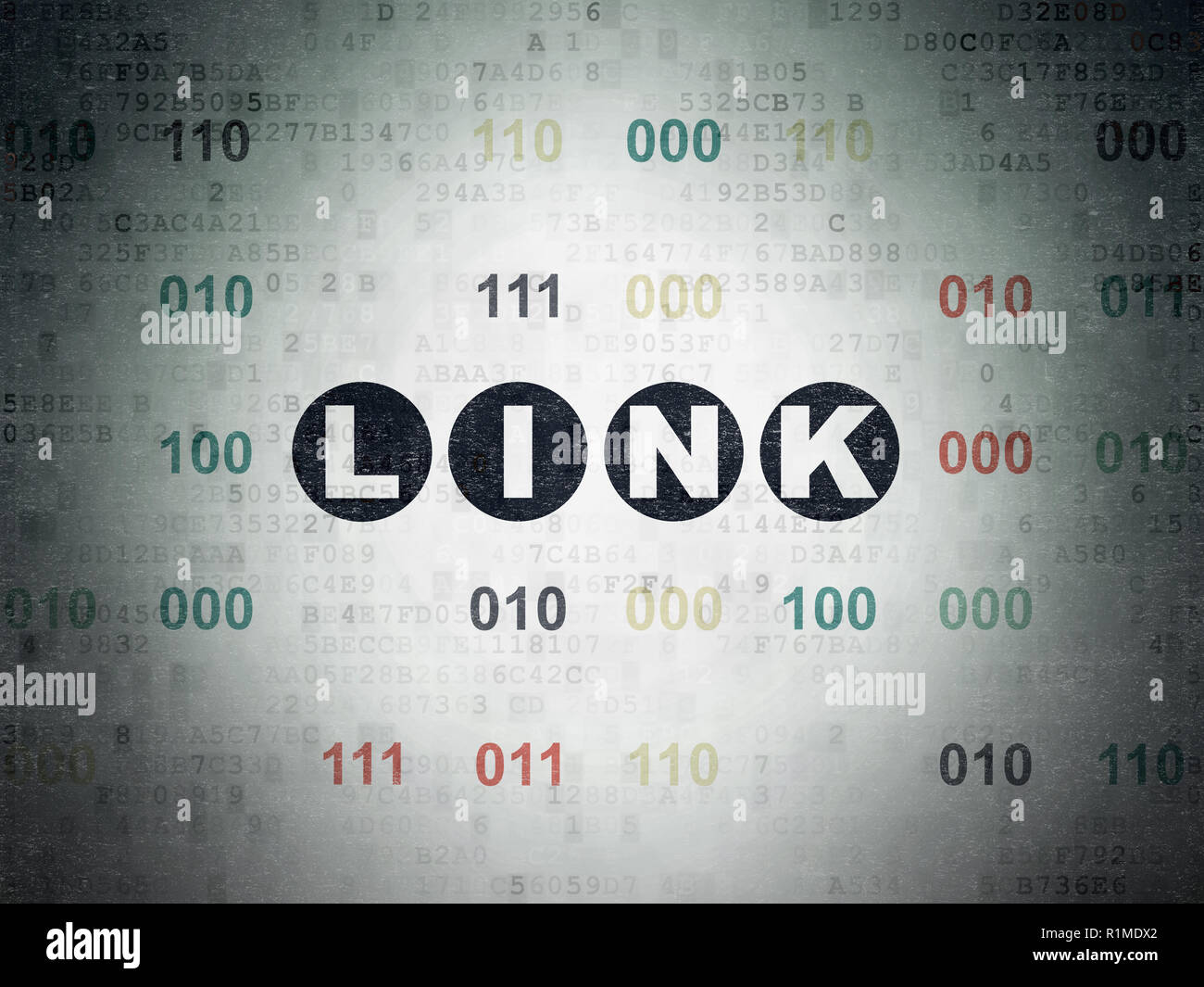 Web development concept: Link on Digital Data Paper background Stock ...