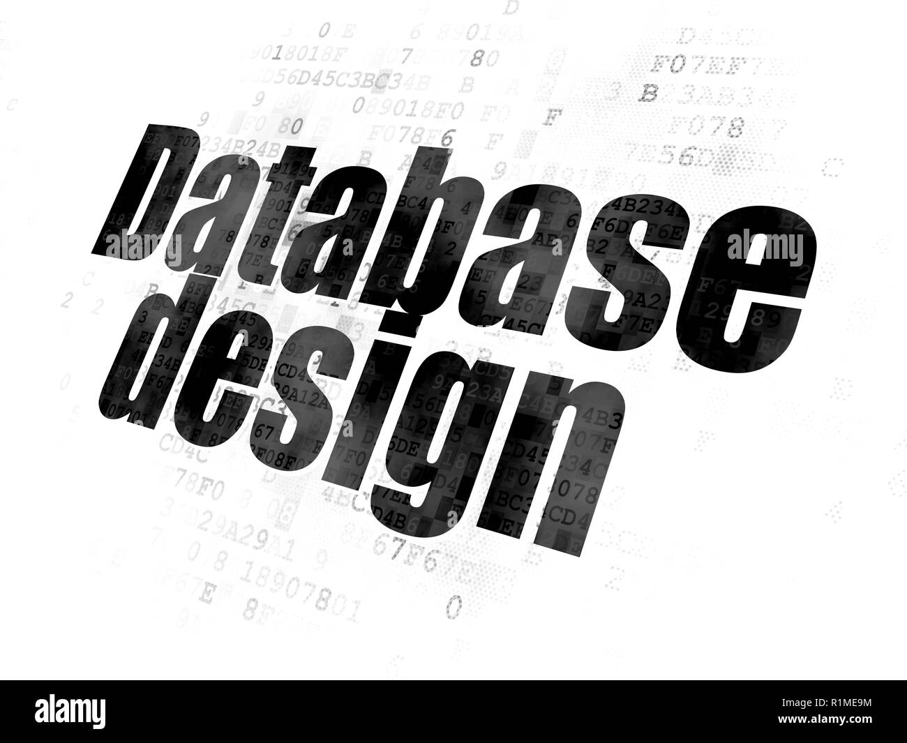 Software concept: Database Design on Digital background Stock Photo - Alamy