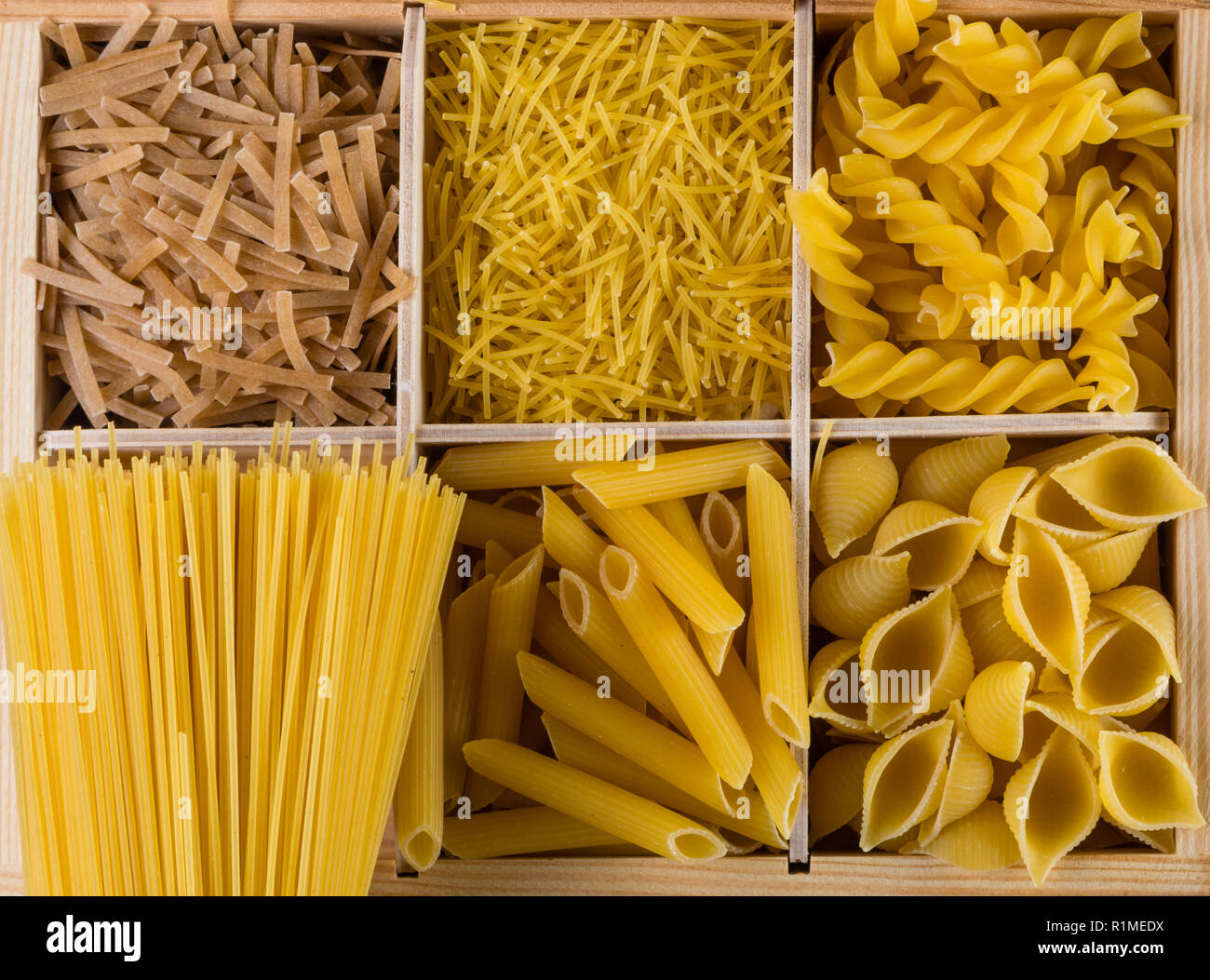 Different types of pasta Stock Photo - Alamy