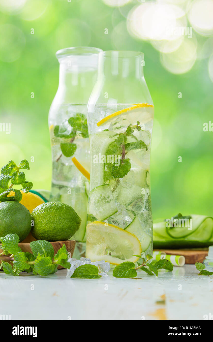 Cucumber lime water hi-res stock photography and images - Alamy