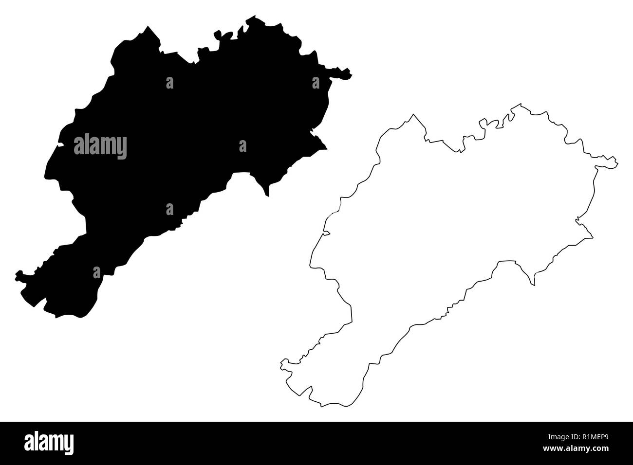 Afyonkarahisar (Provinces of the Republic of Turkey) map vector ...