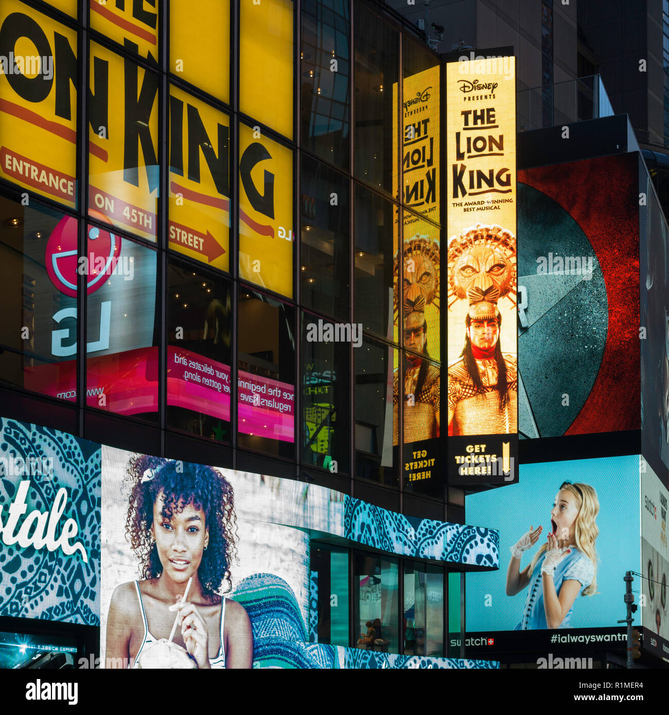 Commercial signs on stores, New York City, New York State, USA Stock ...