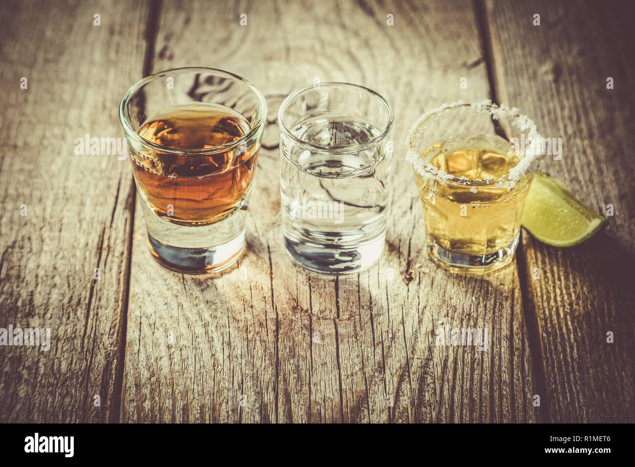 Selection of alcoholic drinks Stock Photo - Alamy