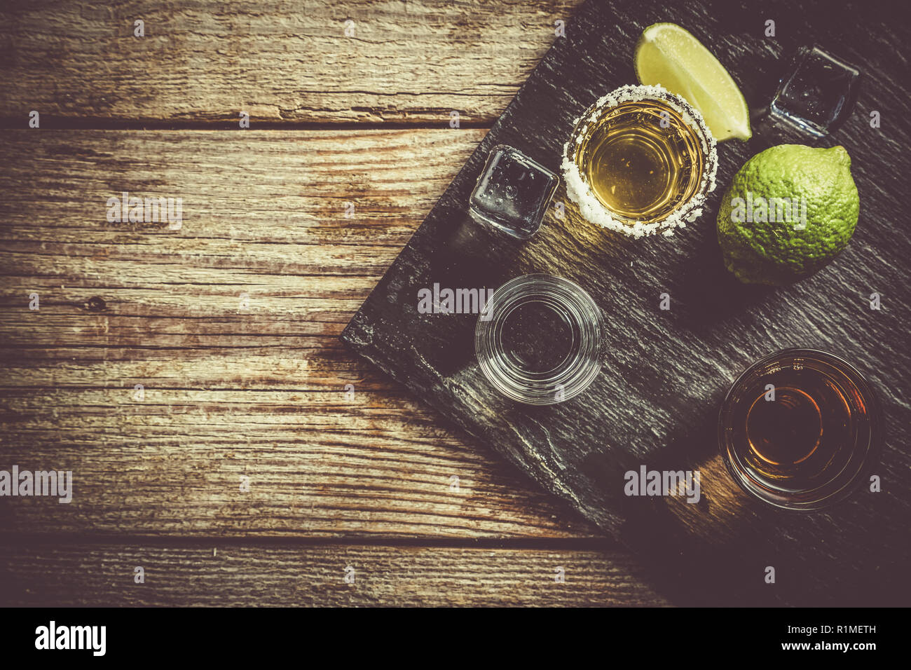 Selection of alcoholic drinks Stock Photo - Alamy