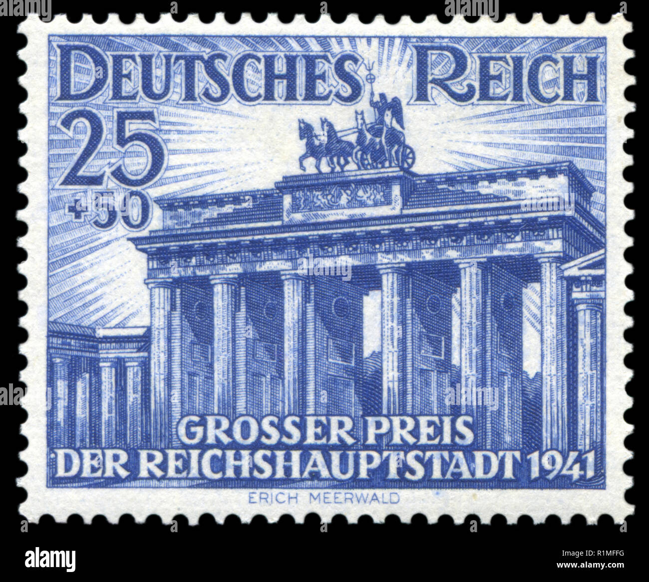 Brandenburg gate berlin postage stamp hi-res stock photography and ...