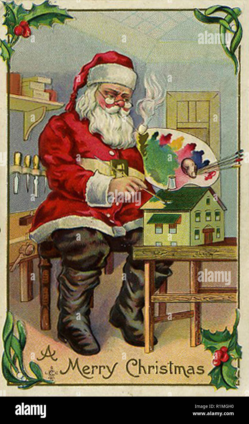 Vintage father christmas hi-res stock photography and images - Alamy