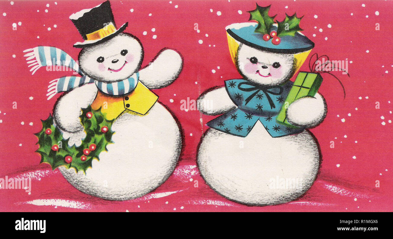 Retro Snowman Images