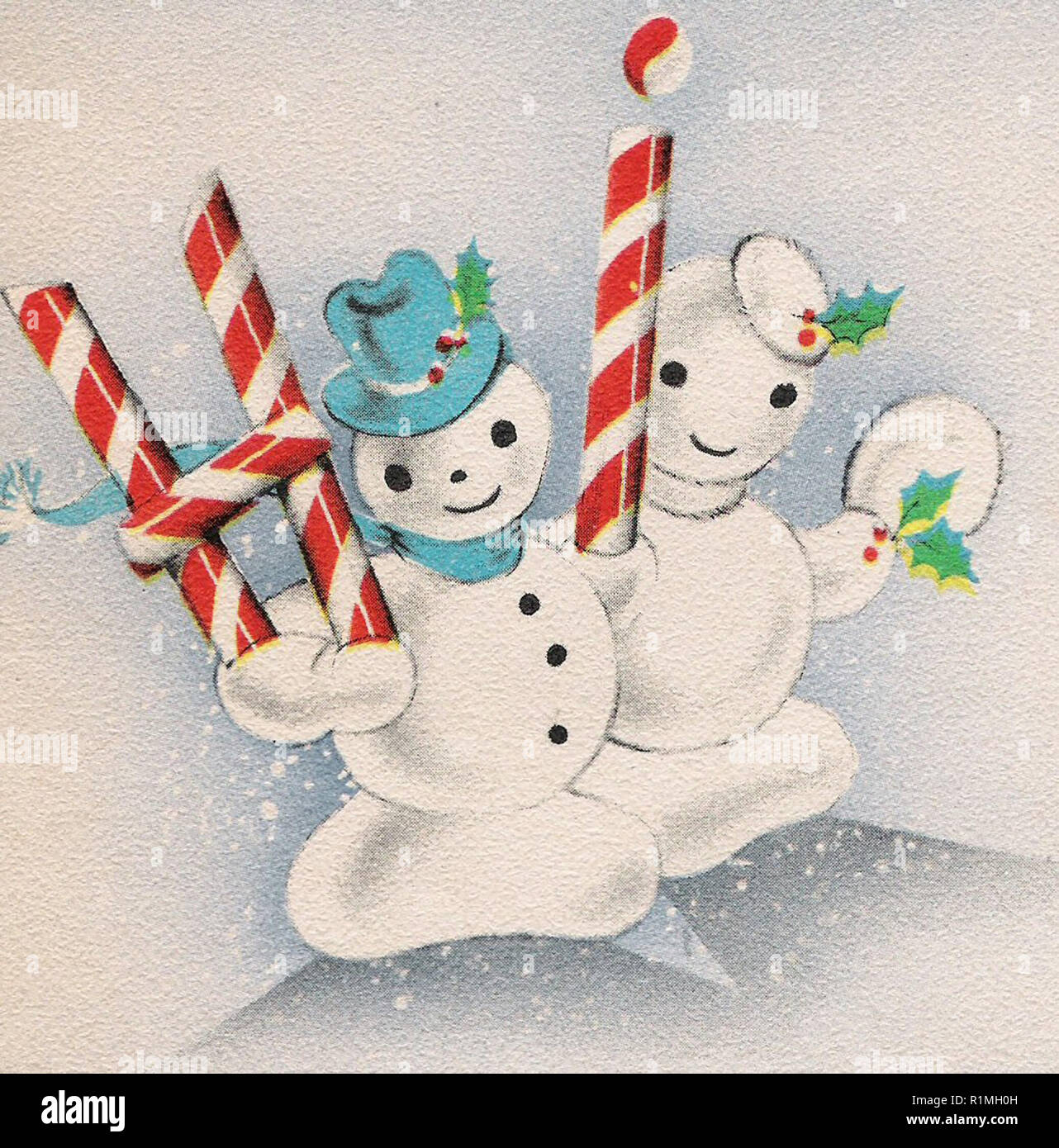 Victorian christmas cards snowman hi-res stock photography and images ...