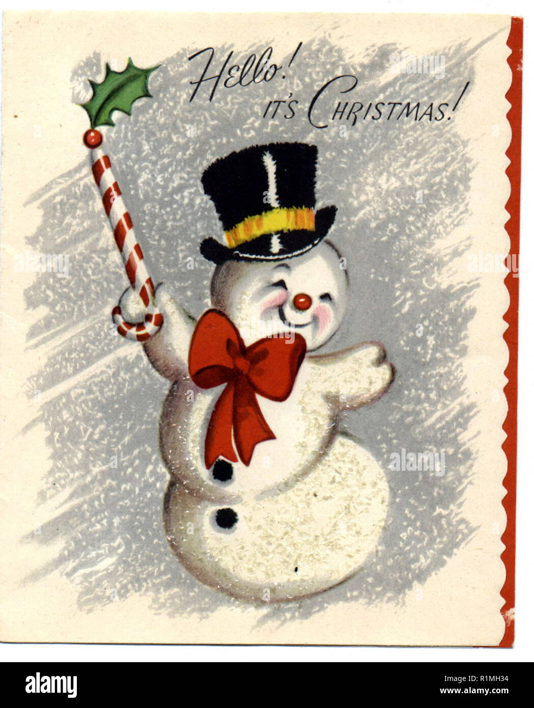 Victorian christmas cards snowman hi-res stock photography and images ...