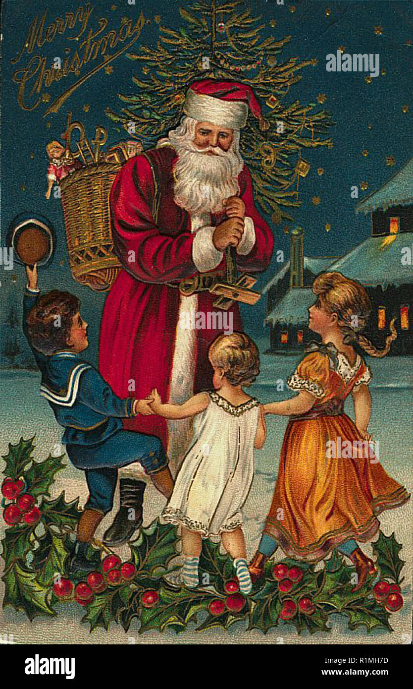 Father christmas illustration hi-res stock photography and images - Alamy