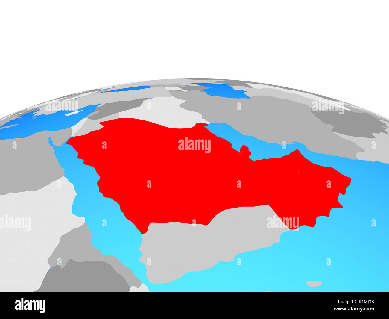 Map of gulf cooperation council hi-res stock photography and images - Alamy