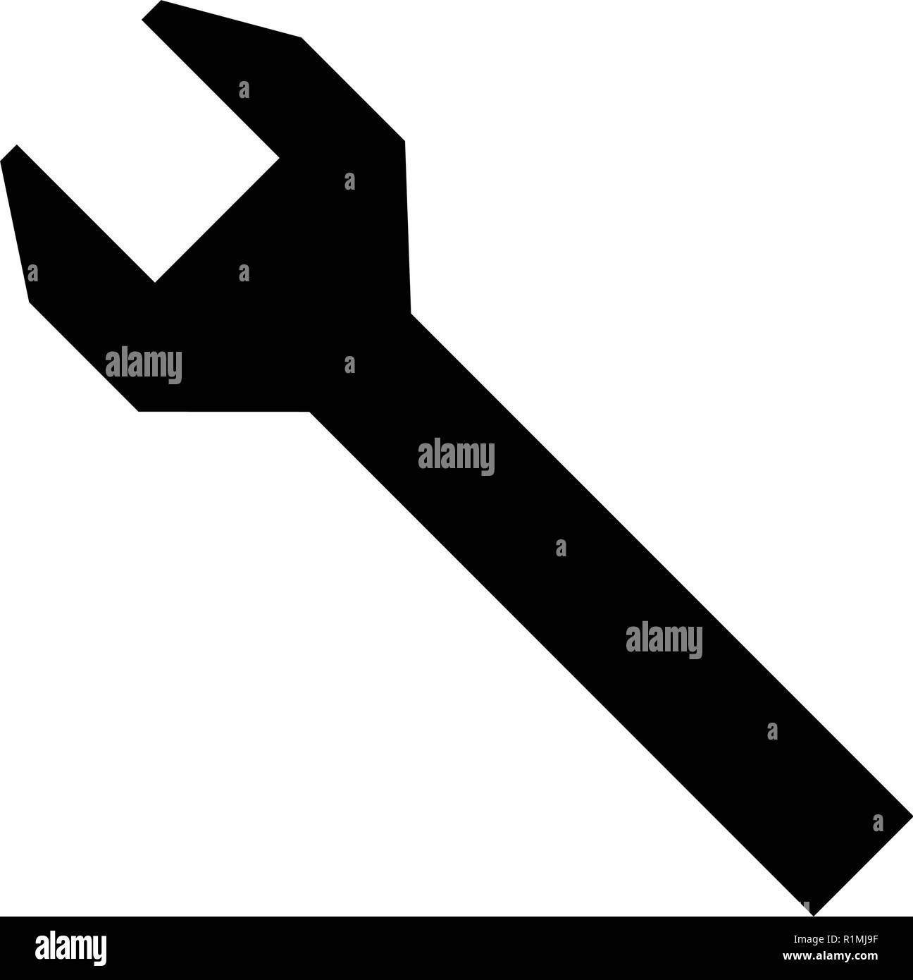 Spanner wrench tool glyph hi-res stock photography and images - Alamy