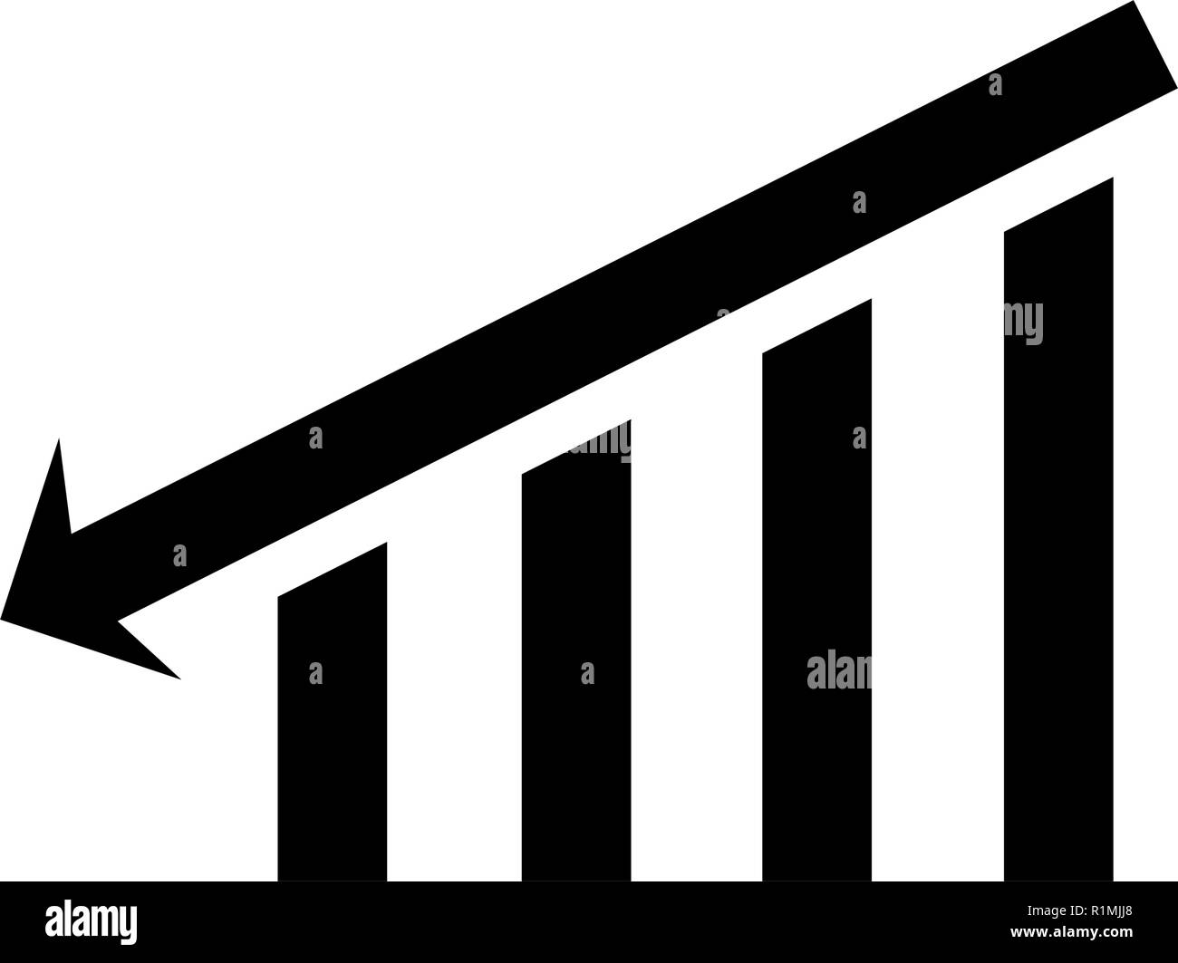 Drop chart glyph icon Stock Vector Image & Art - Alamy