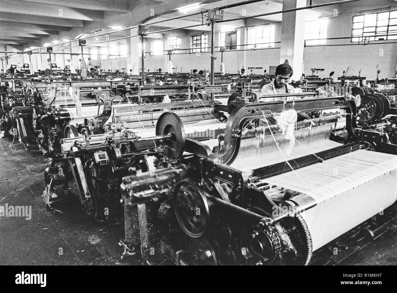 Textile mill Black and White Stock Photos & Images - Alamy