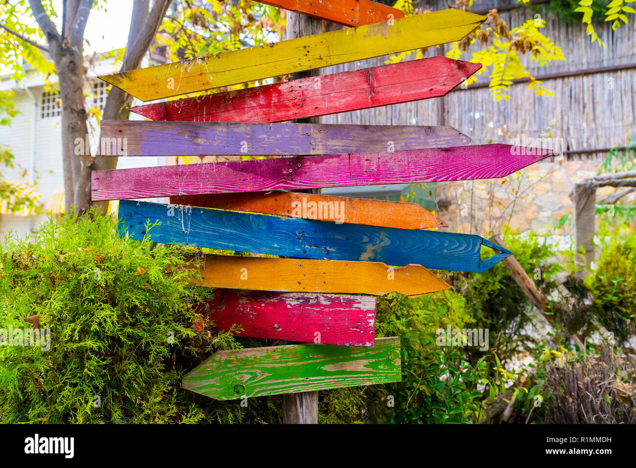 Multiple signs on sign post hi-res stock photography and images - Alamy