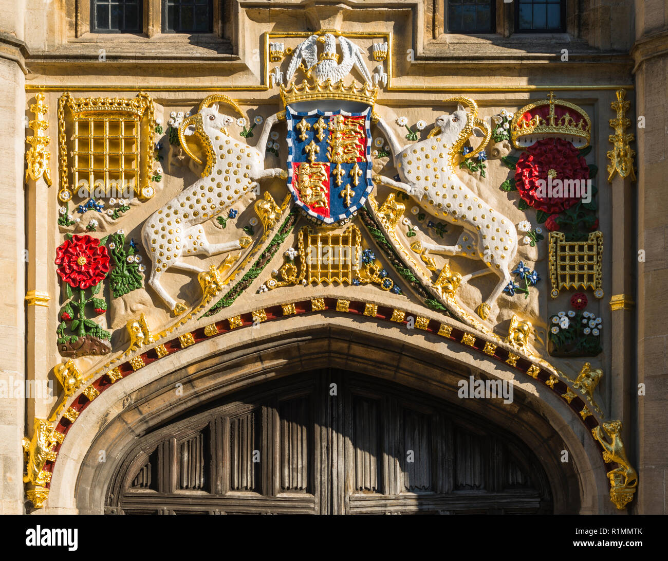 Christ's College's 16th century great gate restored with vibrant ...