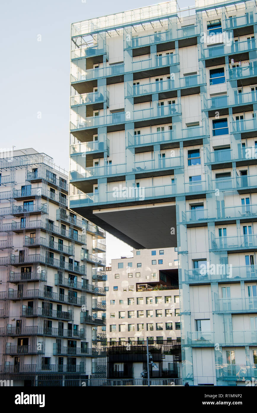 beautiful contemporary buildings at Barcode district, Oslo, Norway ...