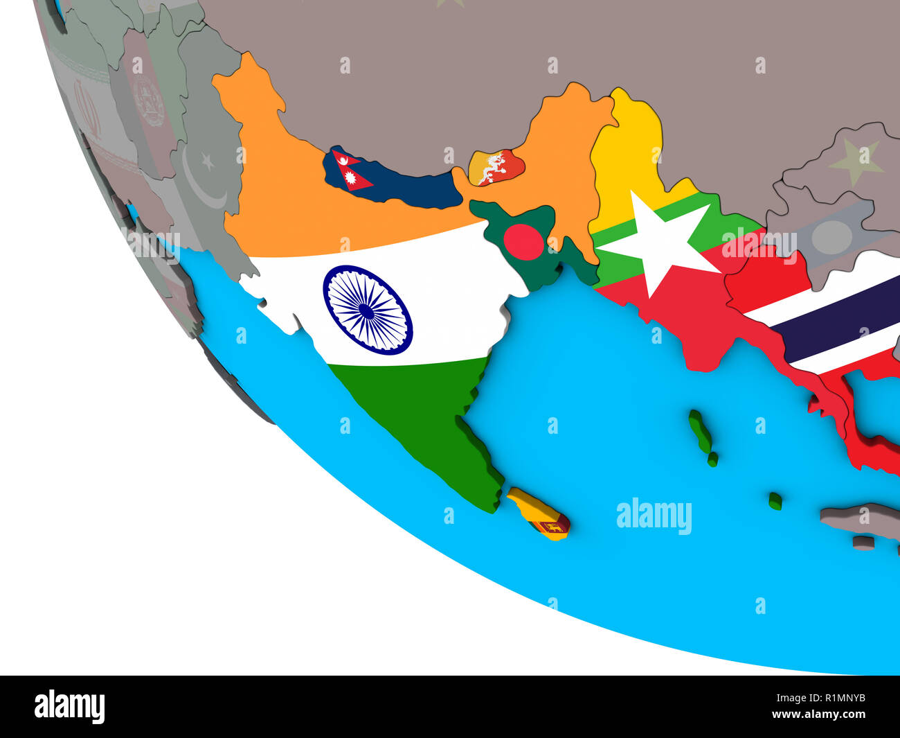Bimstec map hi-res stock photography and images - Alamy