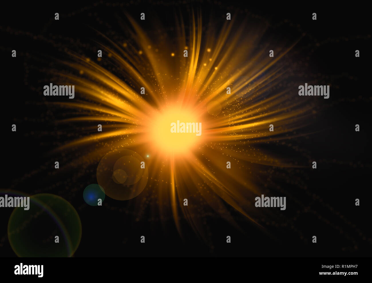 Abstract yellow nebula stars background hi-res stock photography and ...