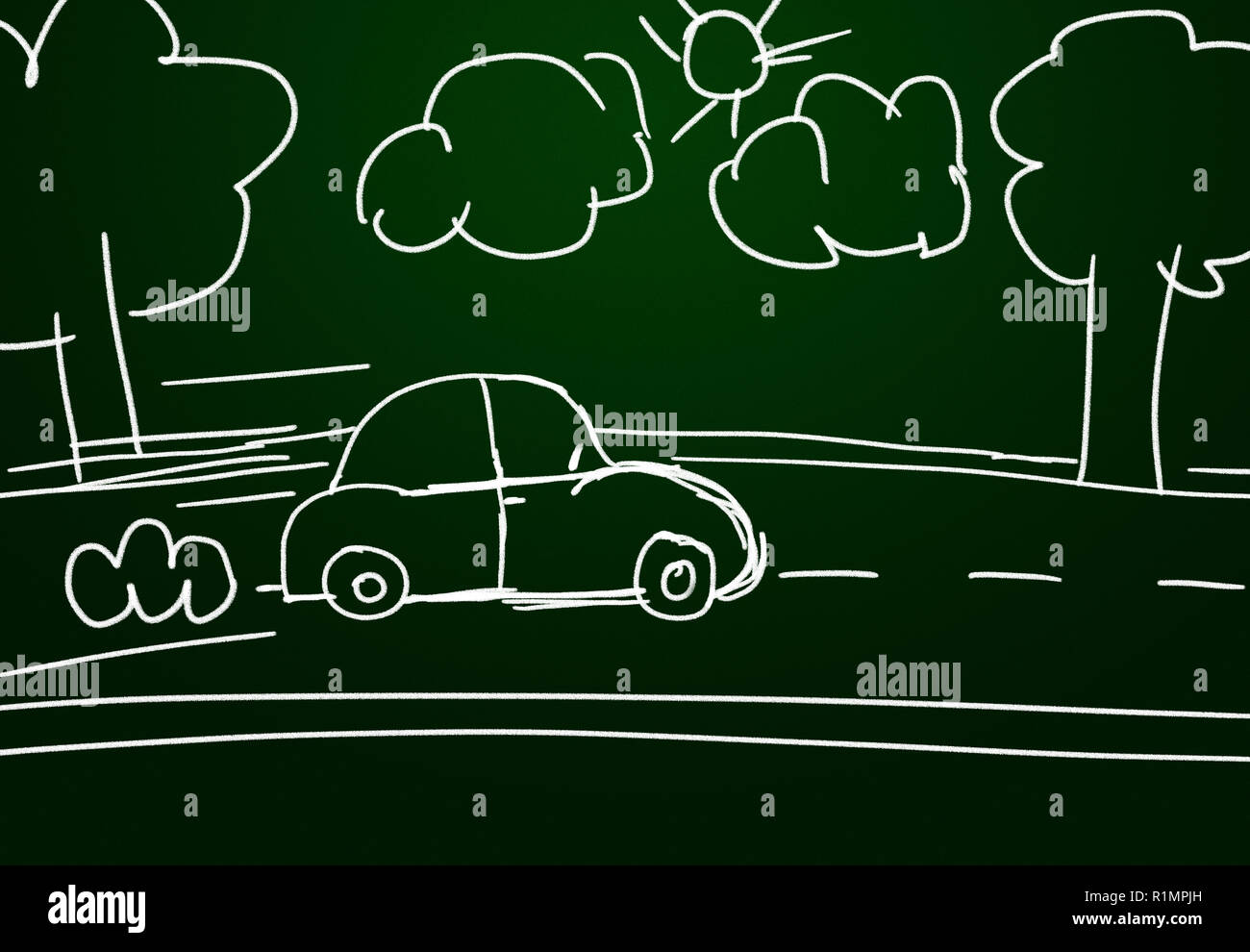 Green Chalkboard Paint Car