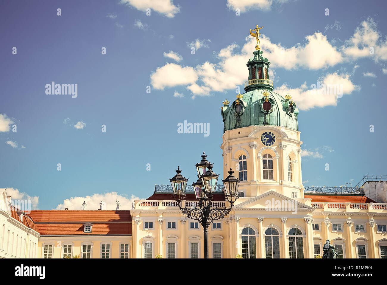 Charlottenburg palace and garden in Berlin, Germany. historical museum ...