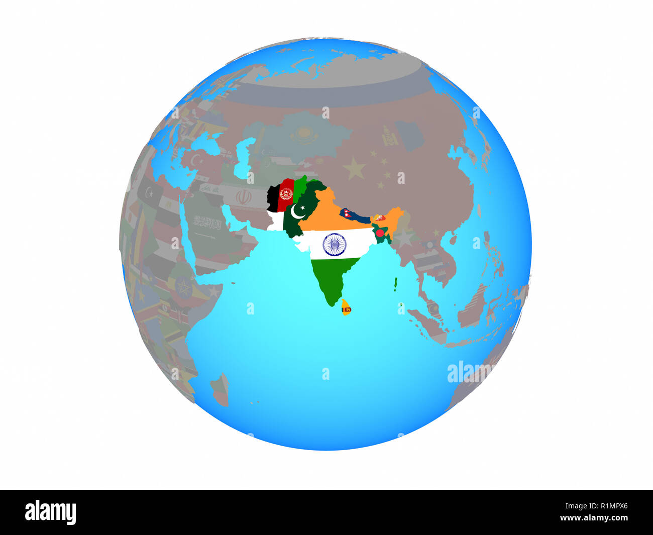 Saarc flags Cut Out Stock Images & Pictures - Alamy