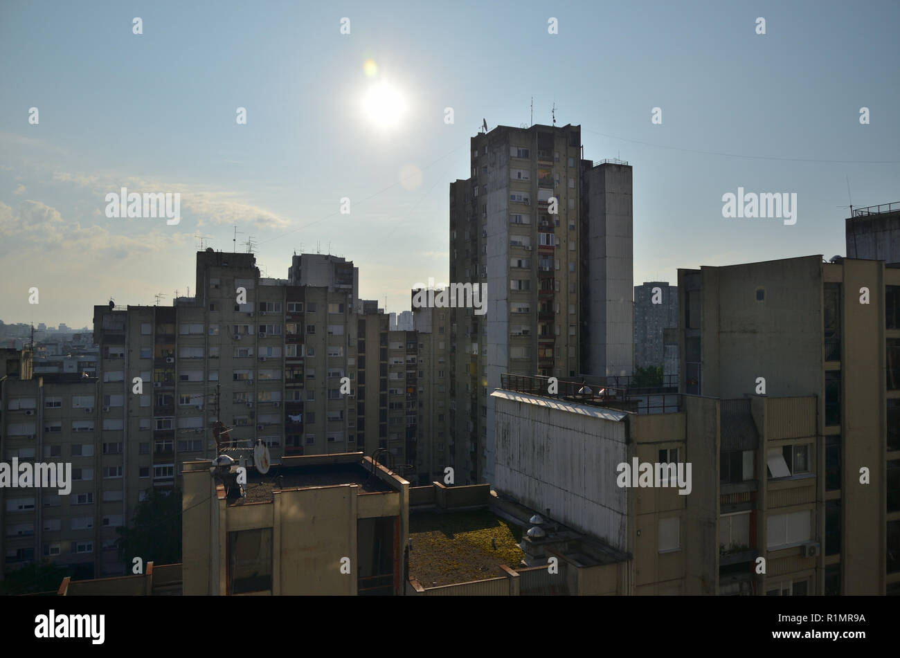 Summer sunrise over residential hi-res stock photography and images - Alamy